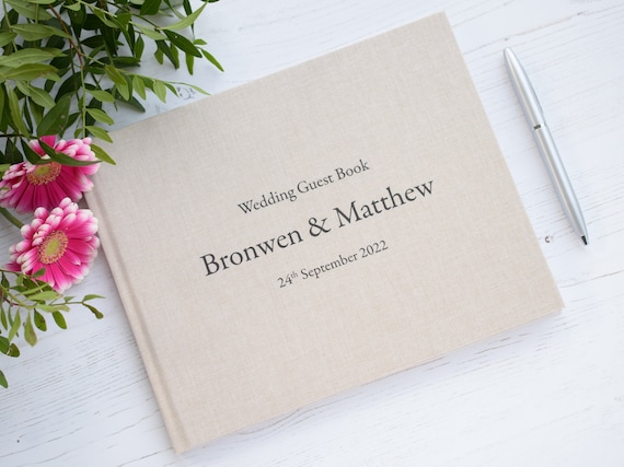Personalized Wedding Autograph Book Meadow Personalised Surname