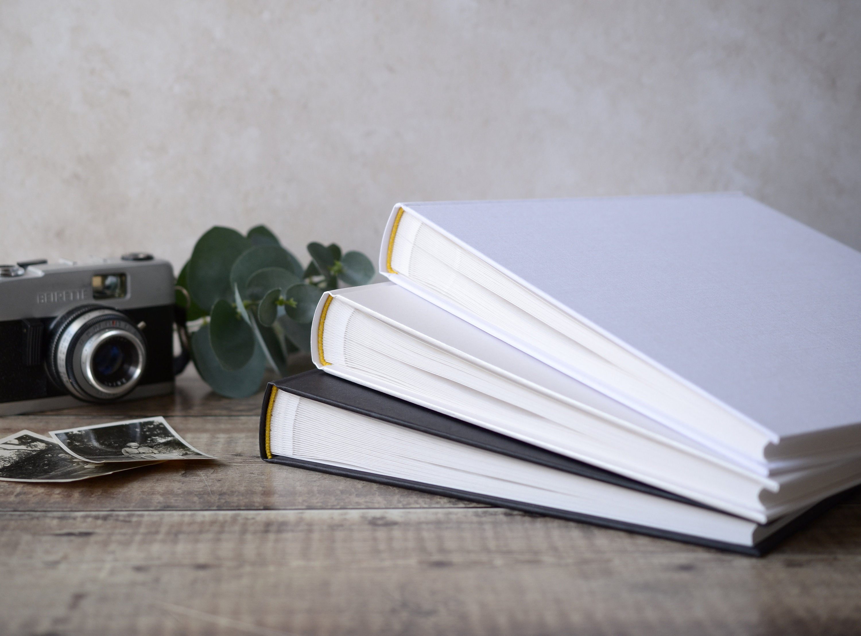 Small Traditional Book Bound Photo Album With Opaque Glassine ...