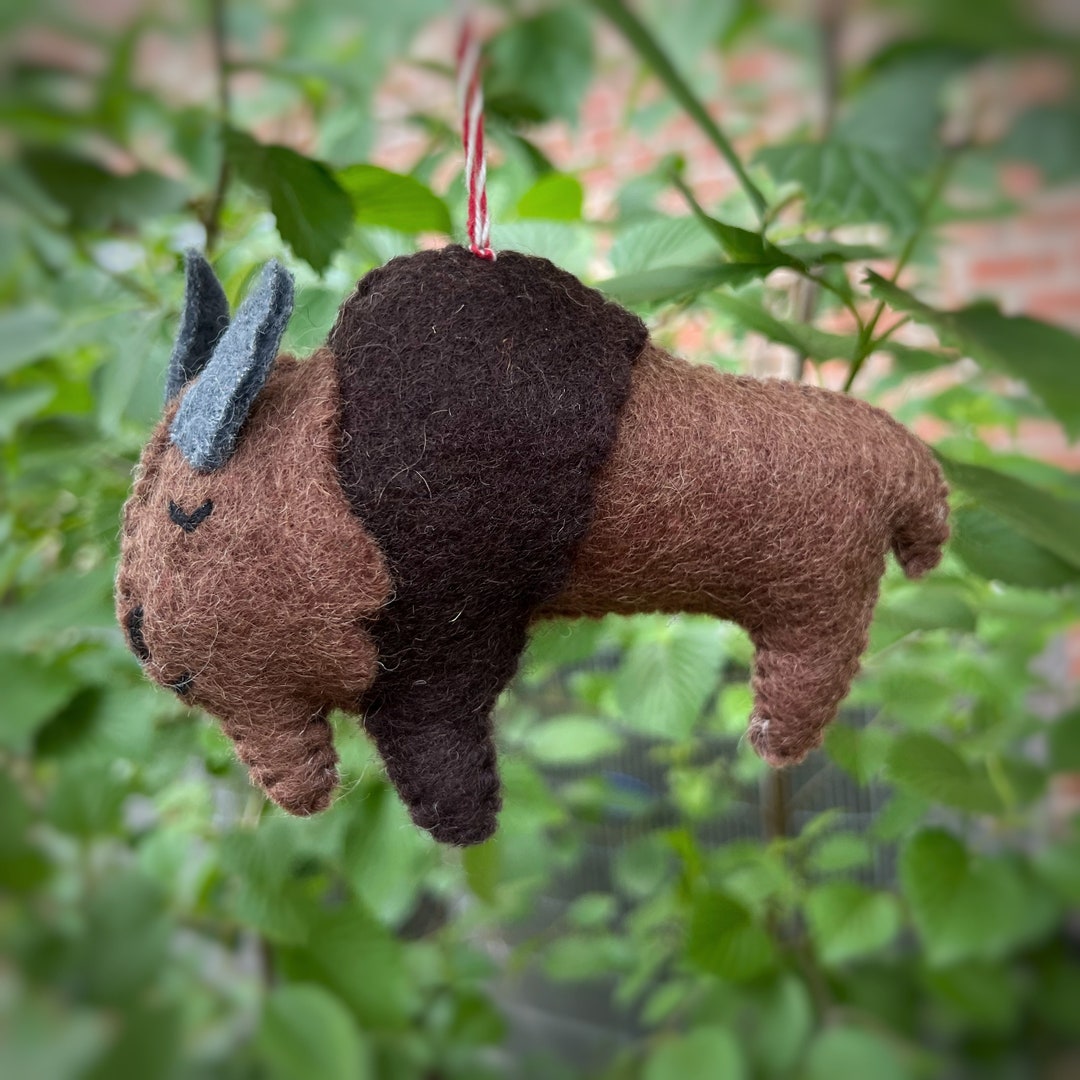 Bison Christmas Ornament - Felt Wool Fair Trade and Handmade in Nepal ...