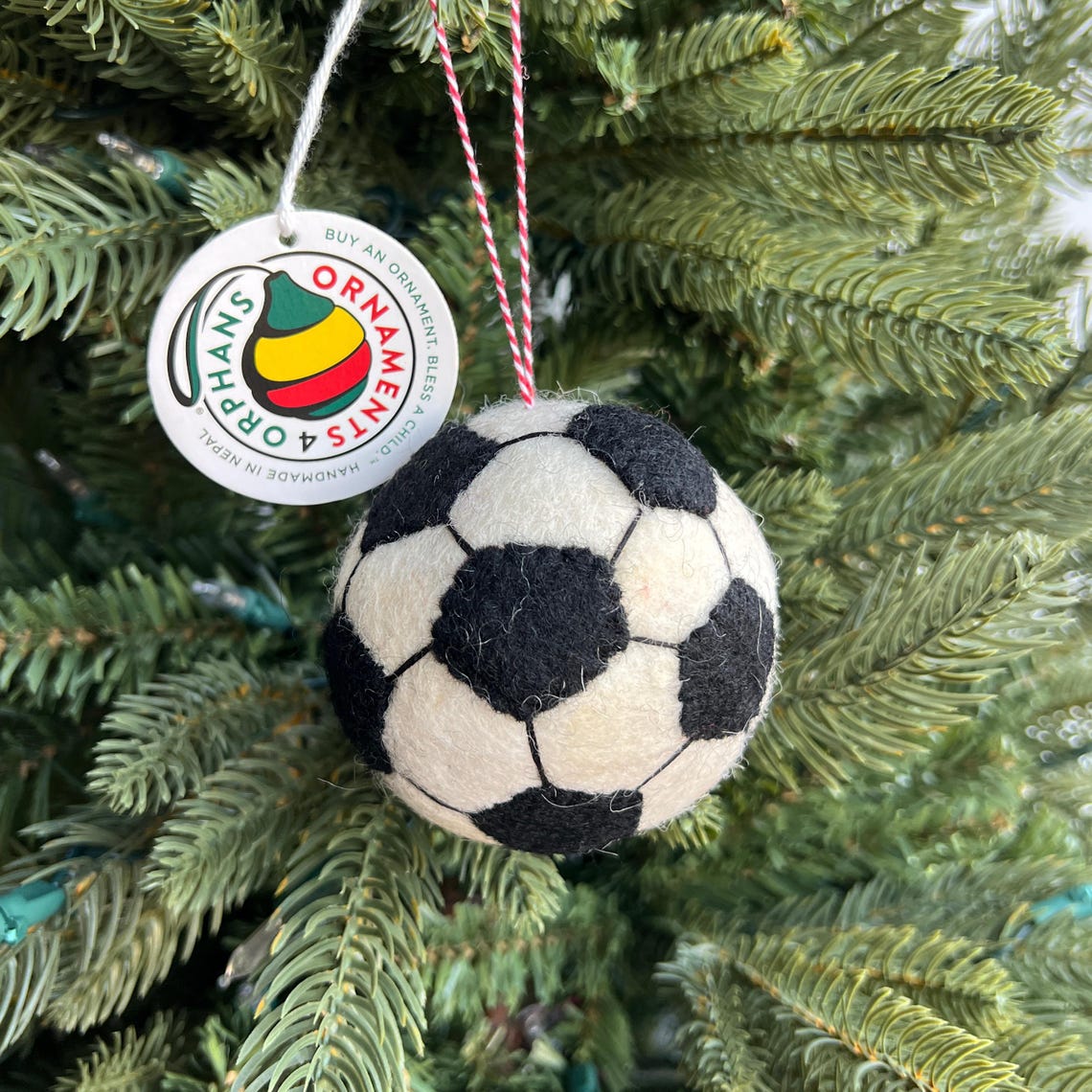 Soccer Ball Ornament - Felt Wool Fair Trade Handmade Christmas Nepal - Etsy