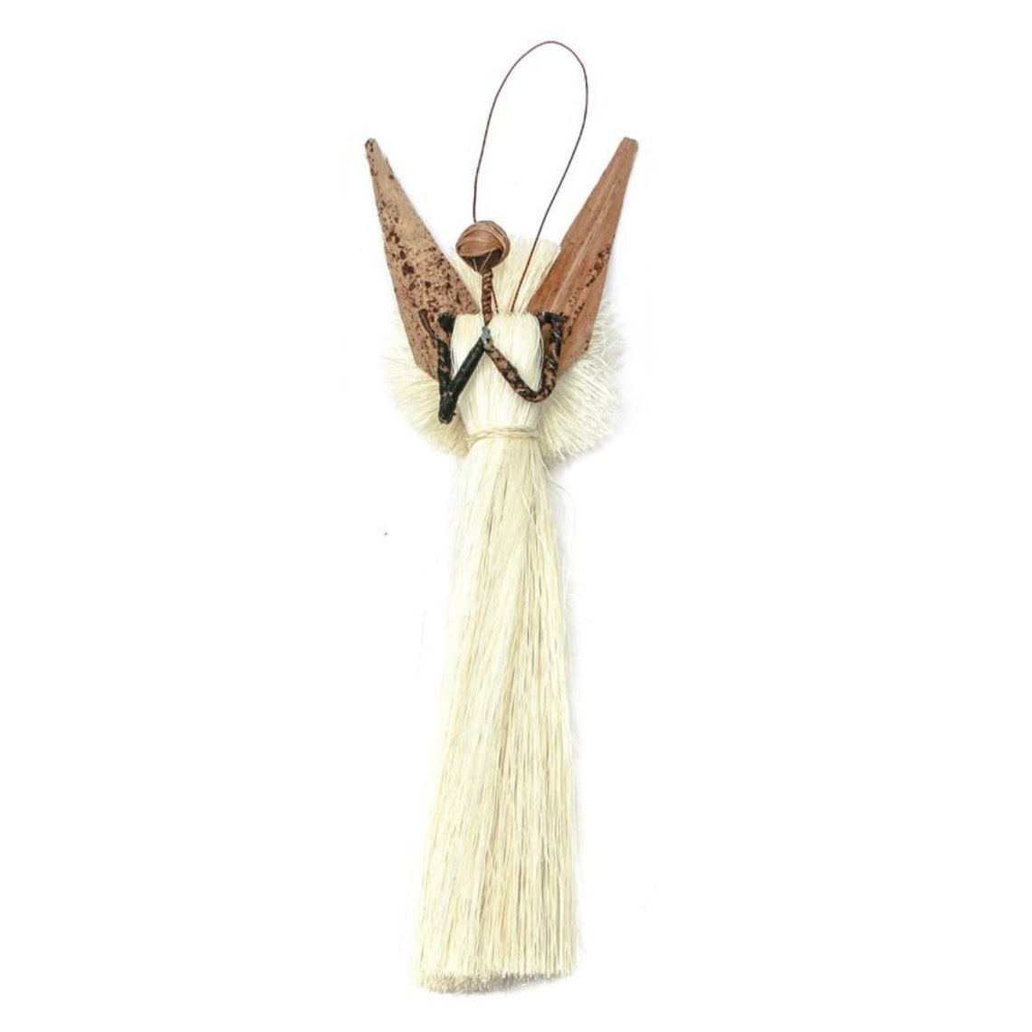 Angel Christmas Ornament Set, Natural Banana Fiber & Sisal From Kenya ...