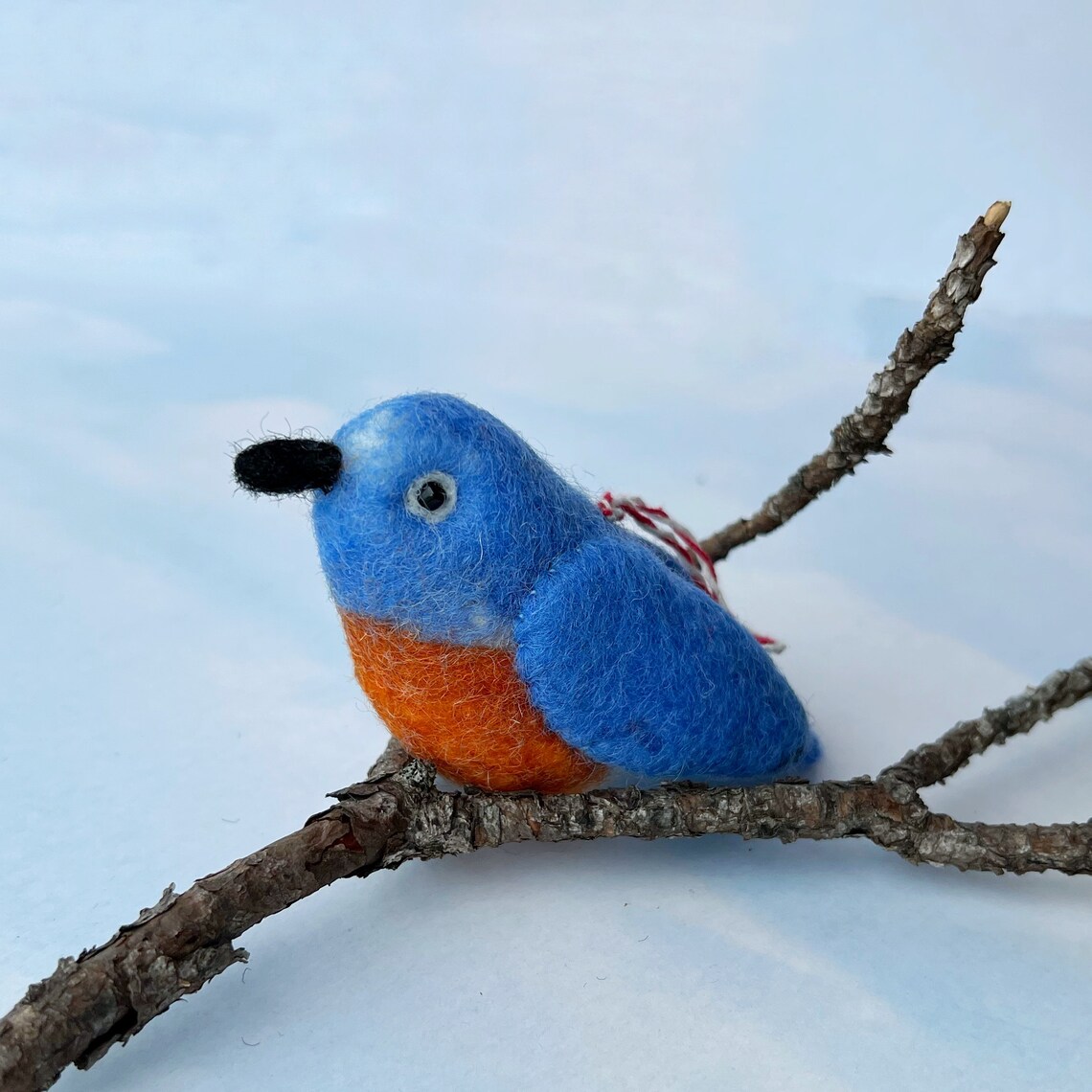 Blue Bird Christmas Ornament Felt Wool Fair Trade Handmade - Etsy