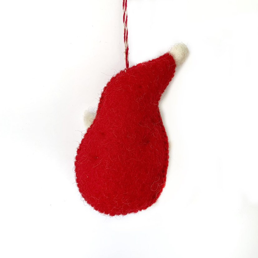 Felt Santa Ornament Wool Fair Trade Handmade Christmas From | Etsy