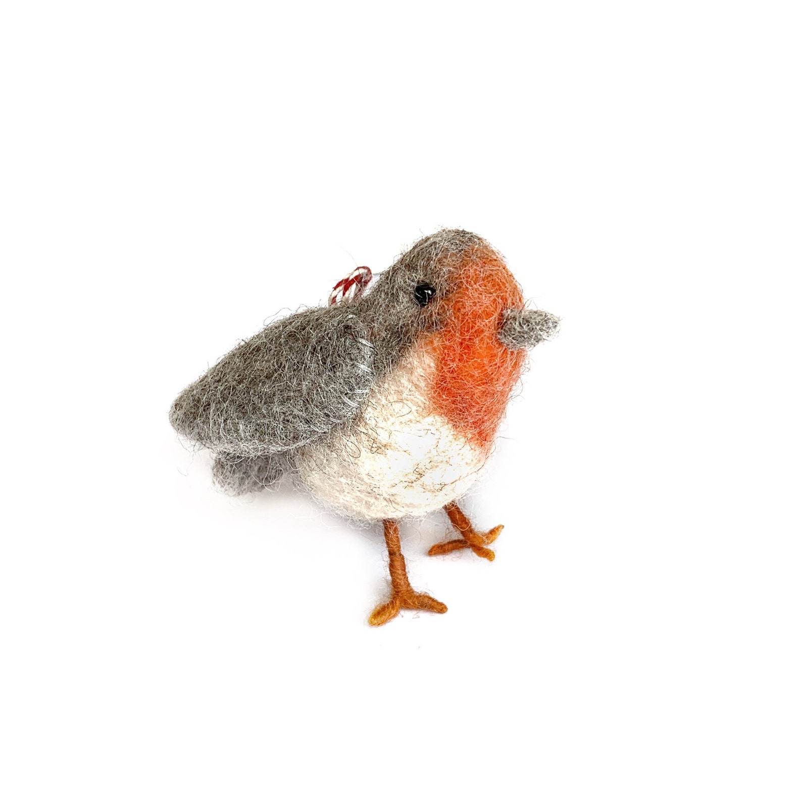 Tufted Bird Christmas Ornament Fair Trade Robin Handmade in - Etsy