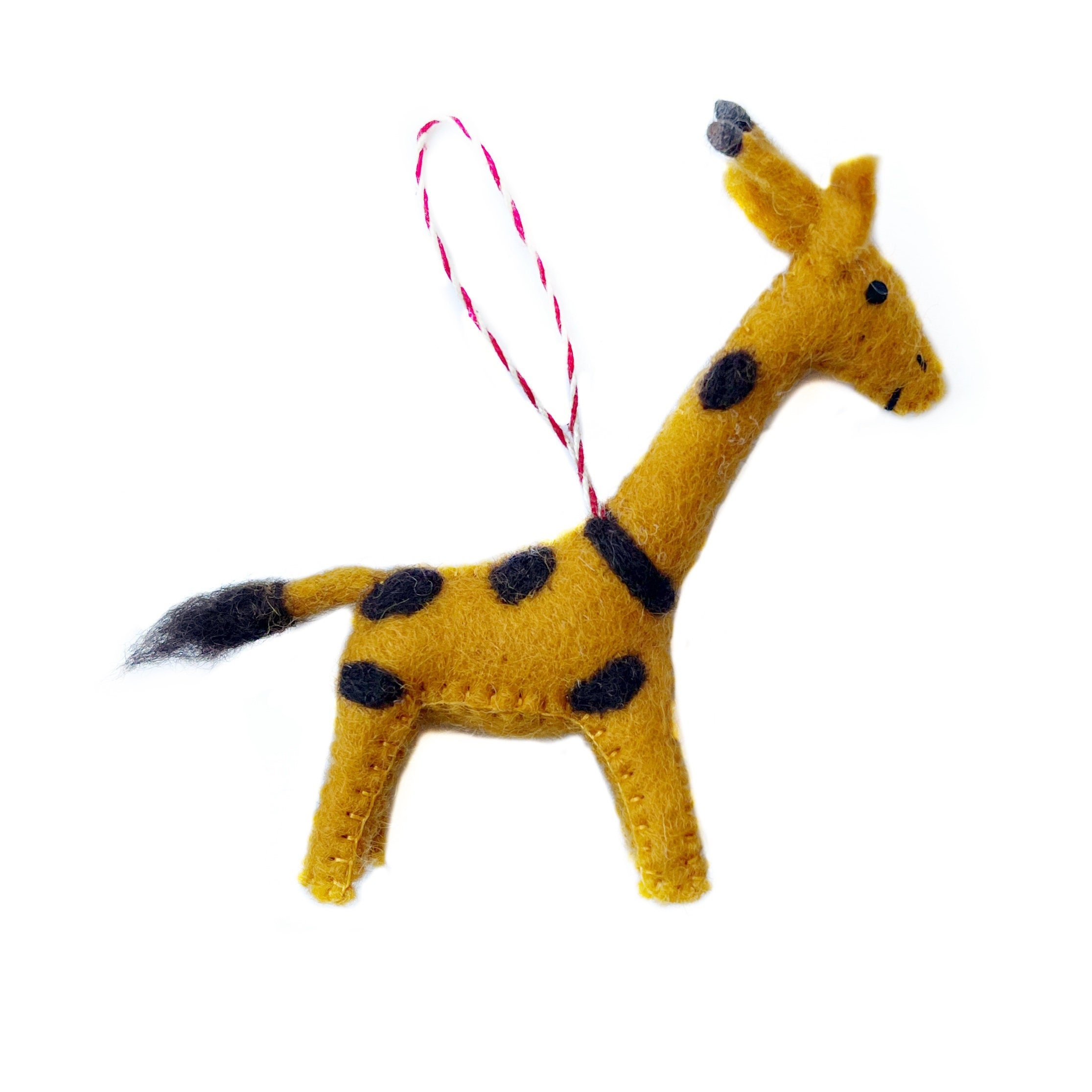 Giraffe Ornament Cute Felt Wool Fair Trade Christmas Decor - Etsy