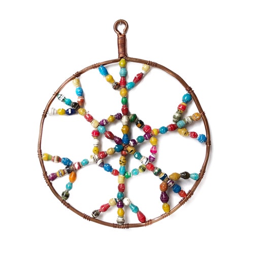 Paper Bead Star Christmas Ornament Multicolor Fair Trade - Etsy