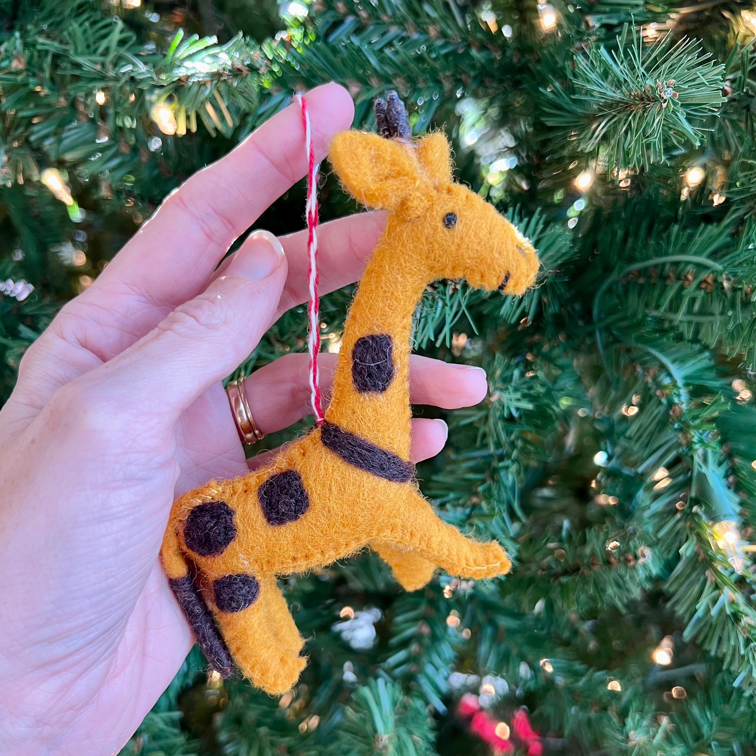 Giraffe Ornament Cute Felt Wool Fair Trade Christmas Decor - Etsy
