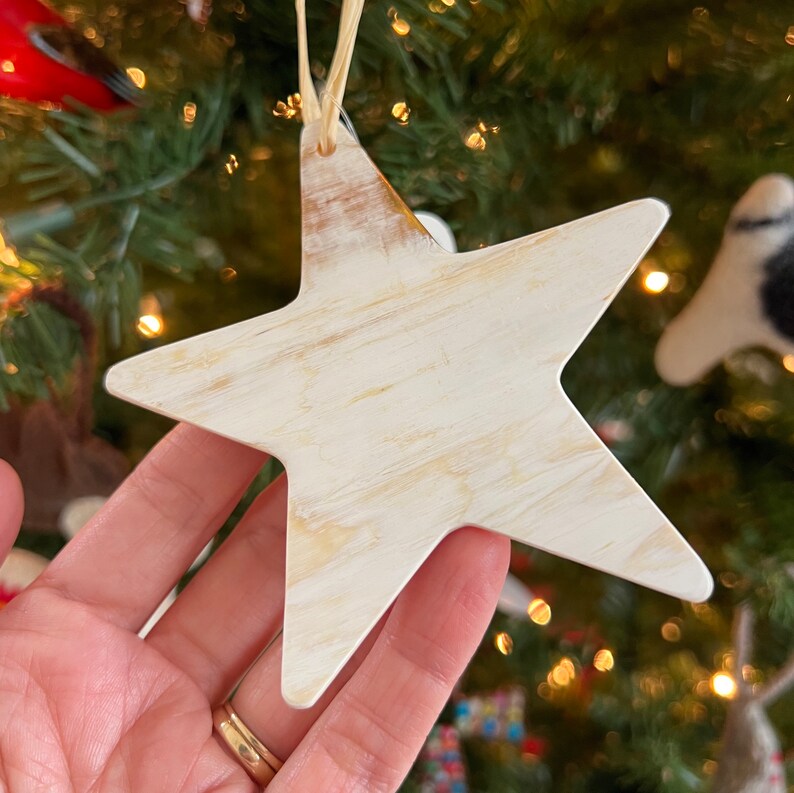 Cow Horn Star Ornament, Fair Trade Sustainable Christmas Decor Handmade ...
