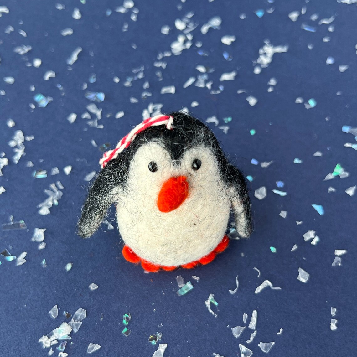 Penguin Tufted Wool Ornament Handmade Fair Trade From Nepal - Etsy