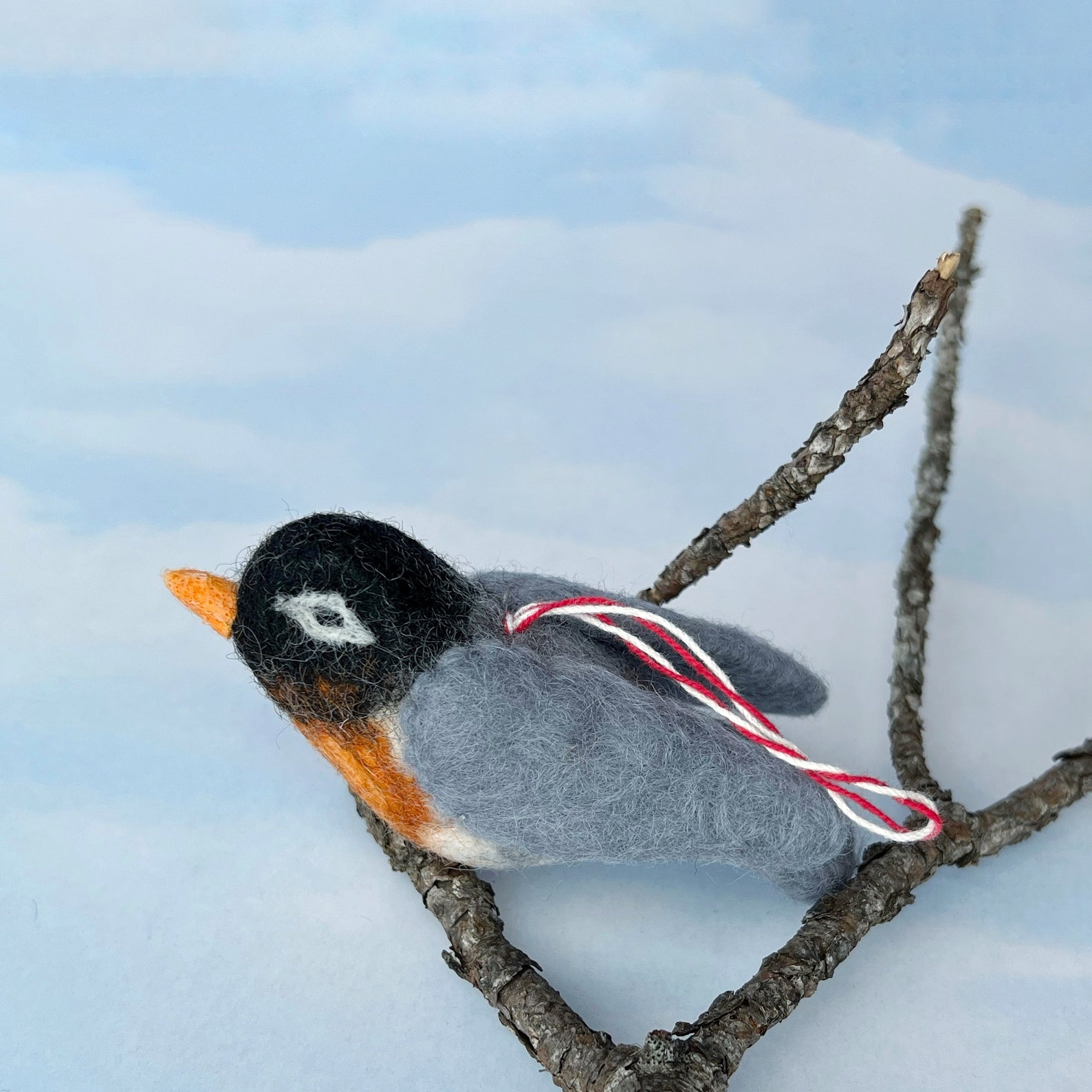 Robin Bird Christmas Ornament Felt Wool Fair Trade Handmade - Etsy
