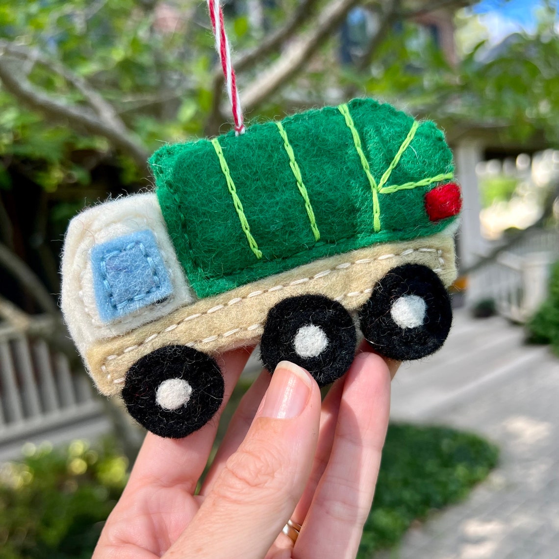 Garbage Truck Ornament Felt Wool Fair Trade Christmas Decor - Etsy