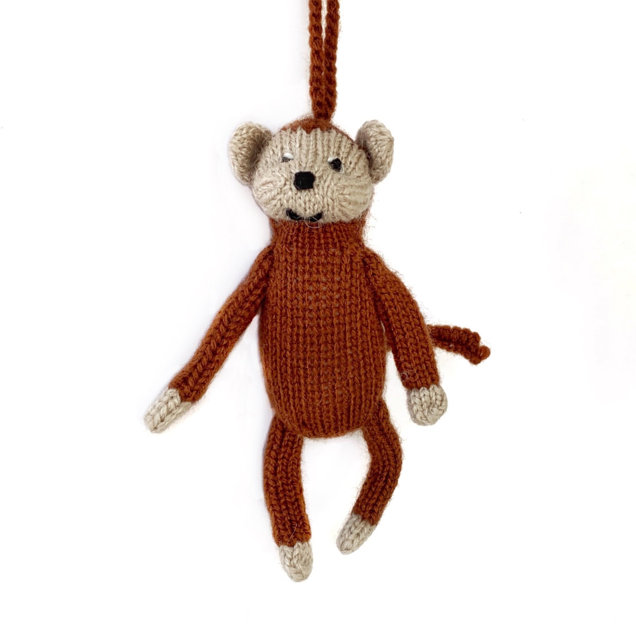 Monkey Ornament Knit Handmade Fair Trade Peru | Etsy