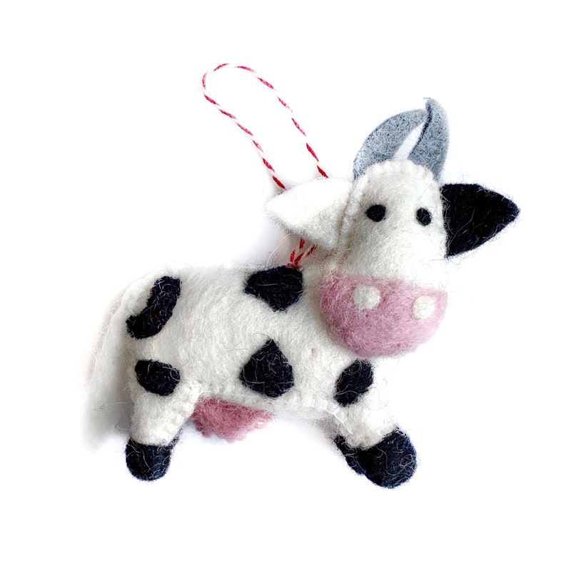 Felt Cow - Etsy