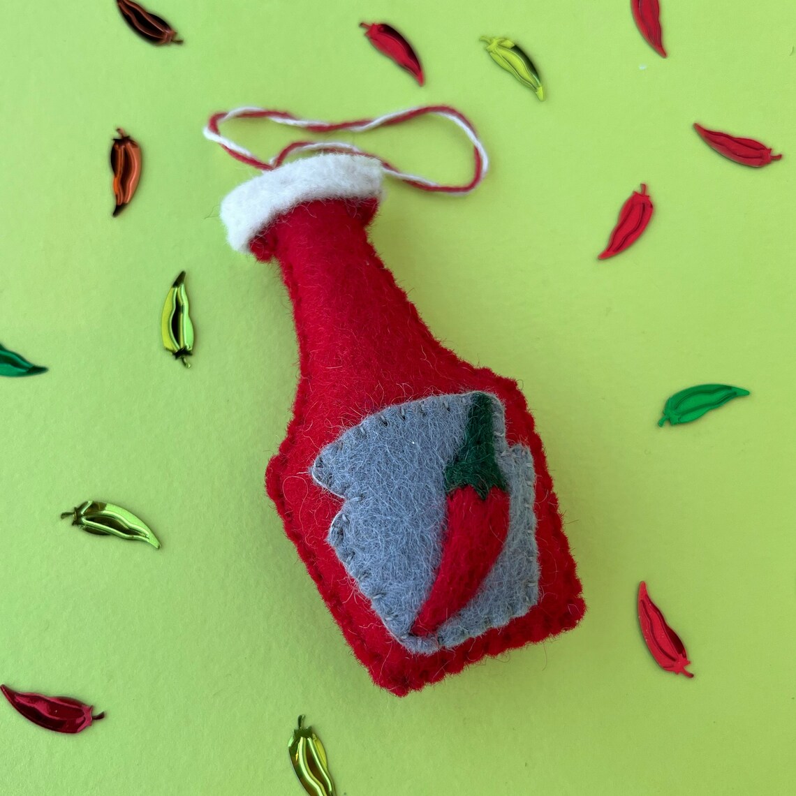 Hot Sauce Ornament Felt Wool Fair Trade Handmade Christmas - Etsy