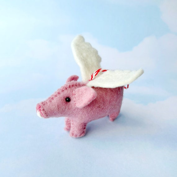 Stuffed pig with wings store