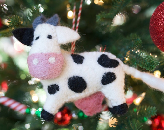 Handmade Felt Highland Coo Cow Hanging Decoration (made to Order) - Etsy