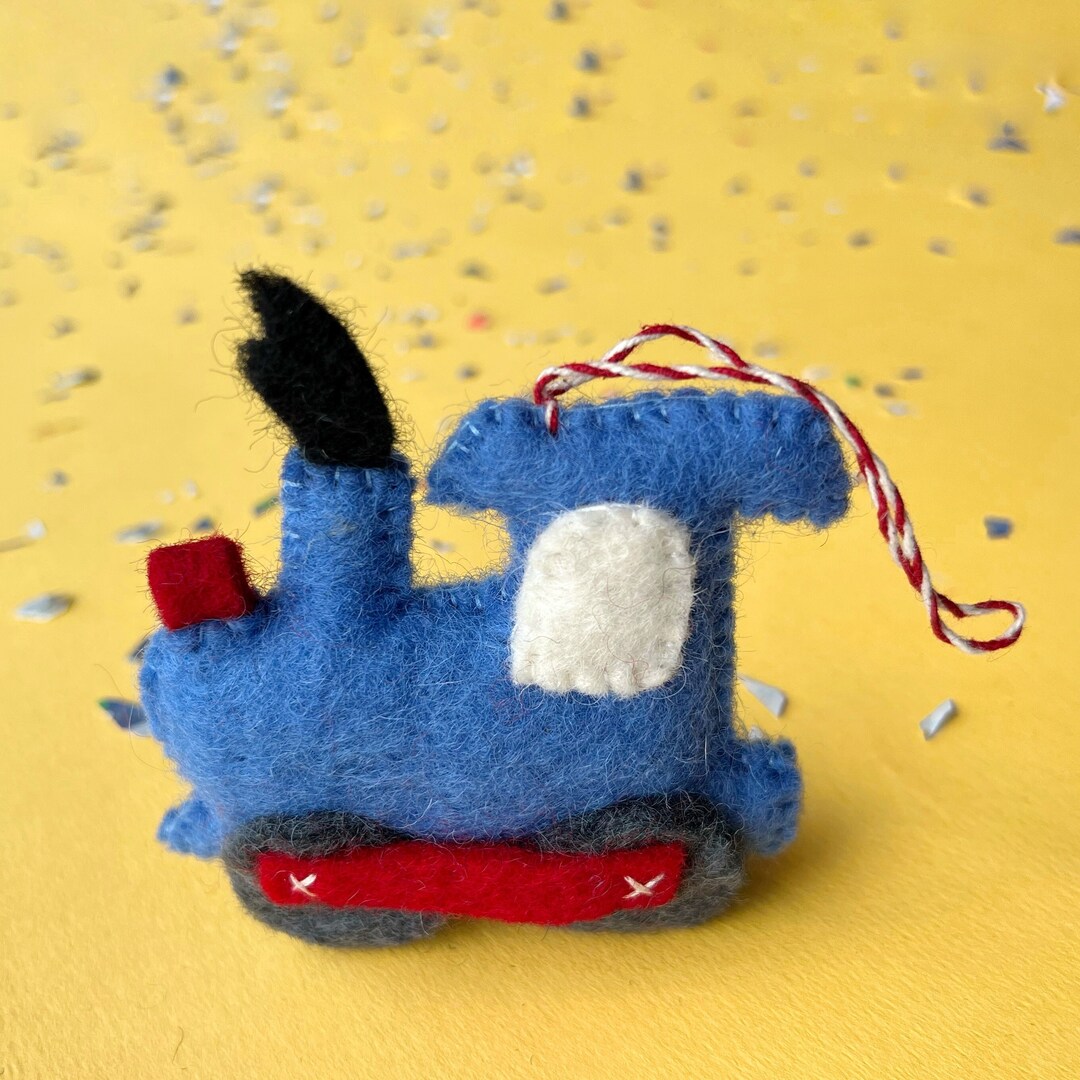 Felt Train Ornament - Fair Trade Christmas Decor Handmade in Nepal - Etsy