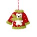 Ugly Christmas Sweater Polar Bear Ornament - Felt Wool Fair Trade ...