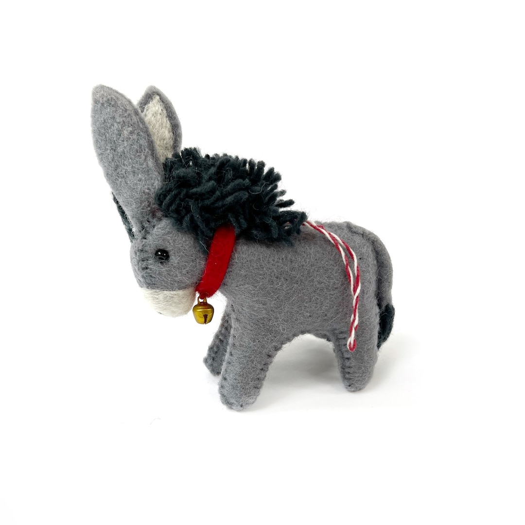 Donkey Felt Wool Christmas Ornament - Handmade Fair Trade From Nepal - Etsy