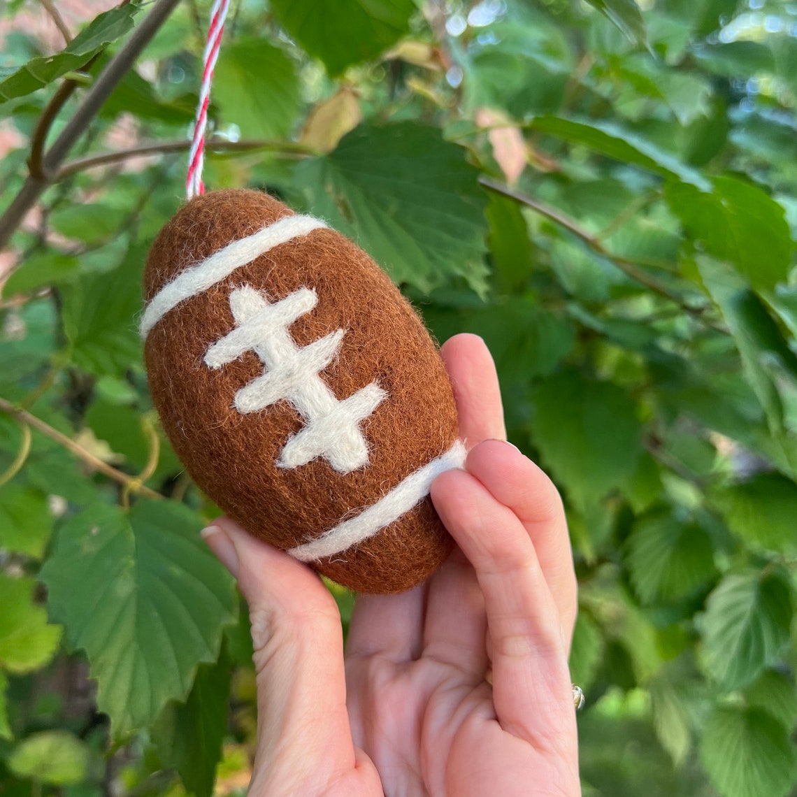 Football Ornament - Felt Wool Fair Trade Handmade Christmas Nepal - Etsy