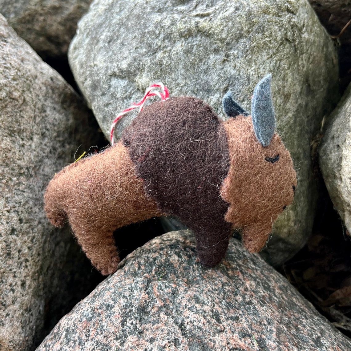 Bison Christmas Ornament - Felt Wool Fair Trade and Handmade in Nepal ...