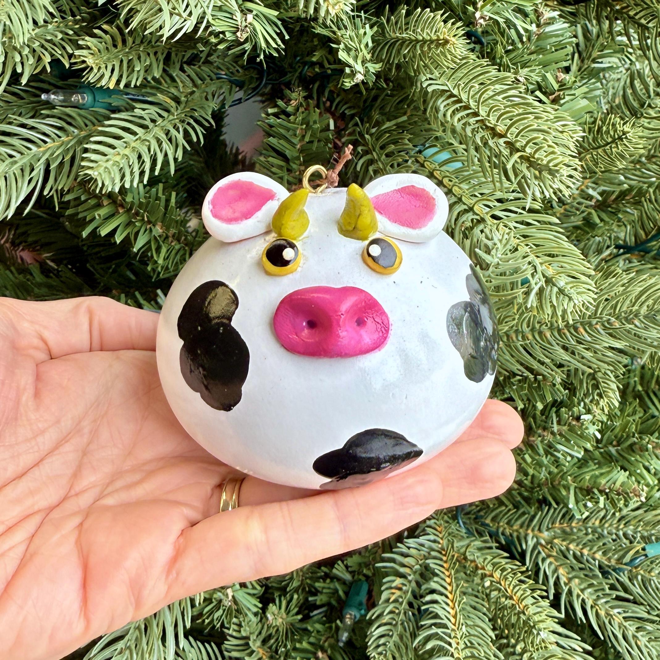 Cow Gourd Ornament, Handmade Fair Trade Christmas Decor From Peru - Etsy