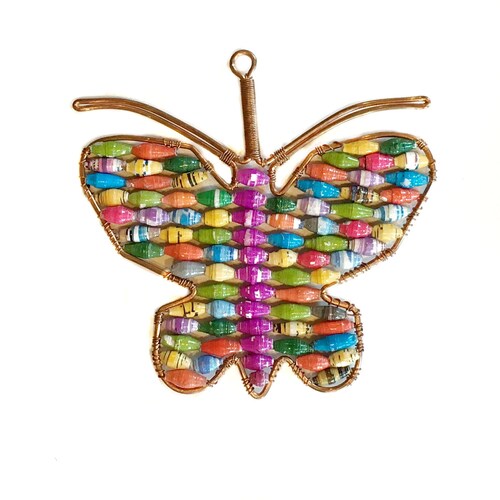 Paper Bead Star Christmas Ornament Multicolor Fair Trade - Etsy