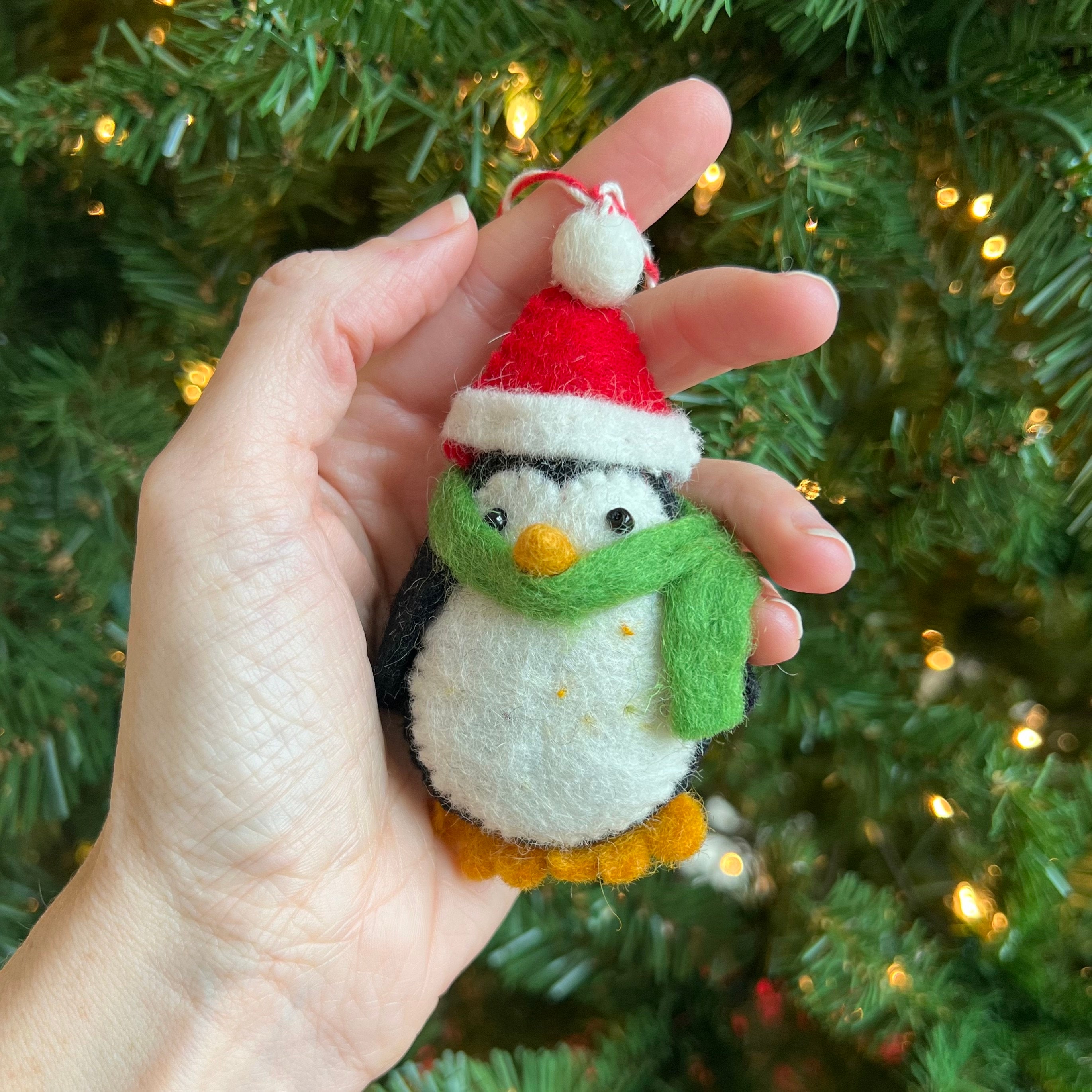 Penguin Ornament Felt Wool Fair Trade Christmas Decor - Etsy
