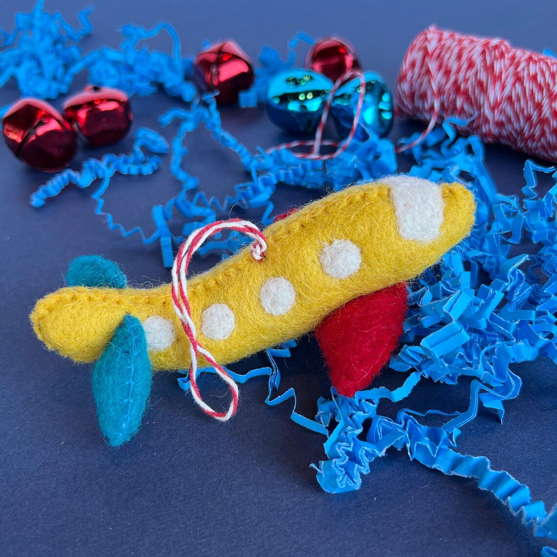 Felt Airplane Ornament - Wool Fair Trade Handmade Christmas Nepal - Etsy