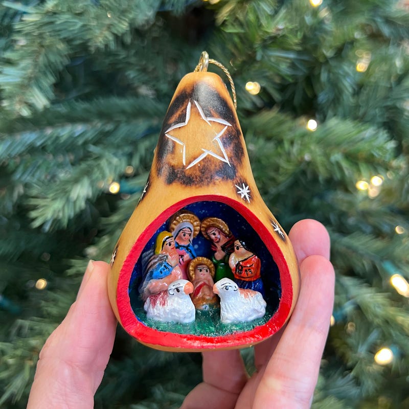 Peruvian Gourd Nativity - Etsy