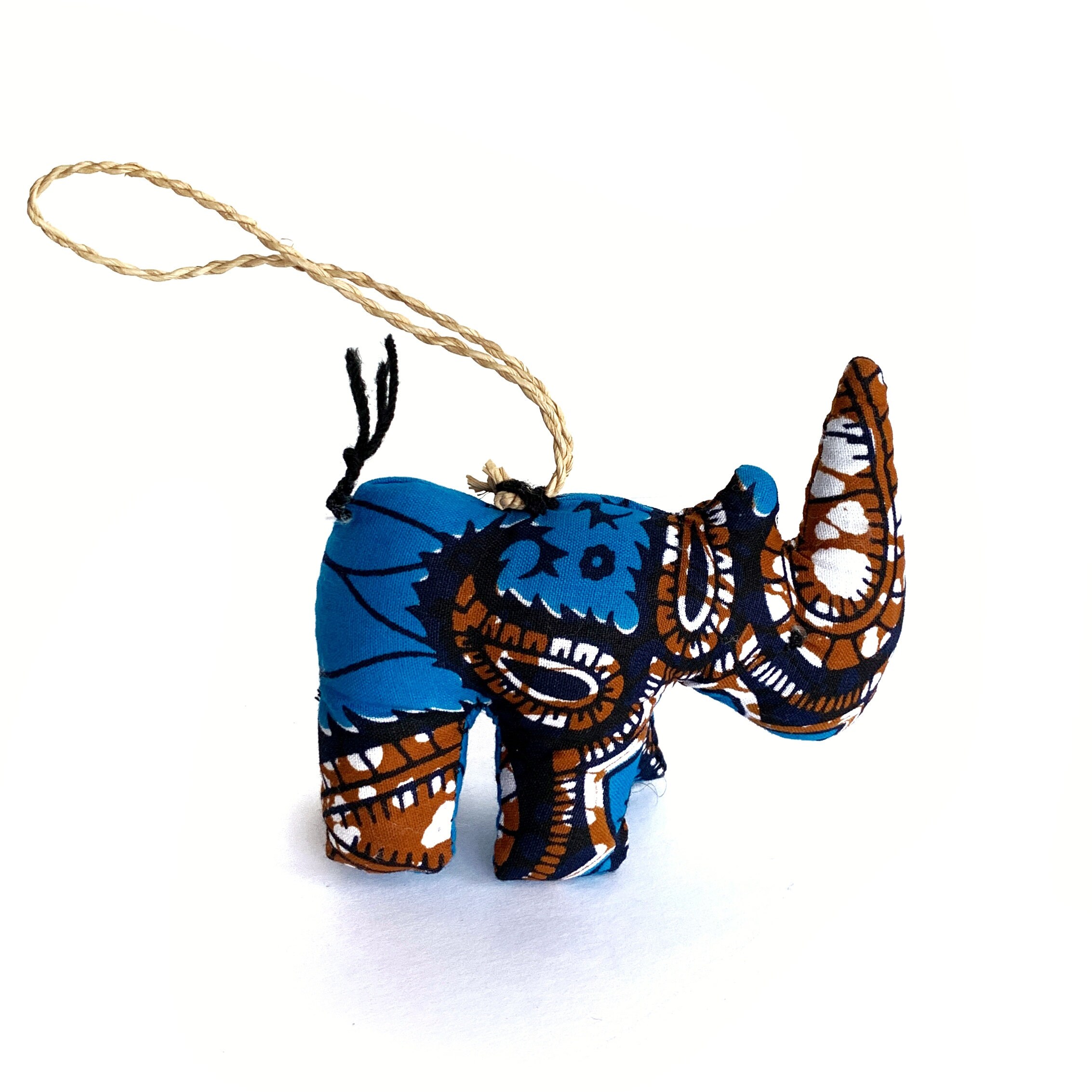 Stuffed Rhino Christmas Ornament, Handmade Fair Trade in Uganda, East ...