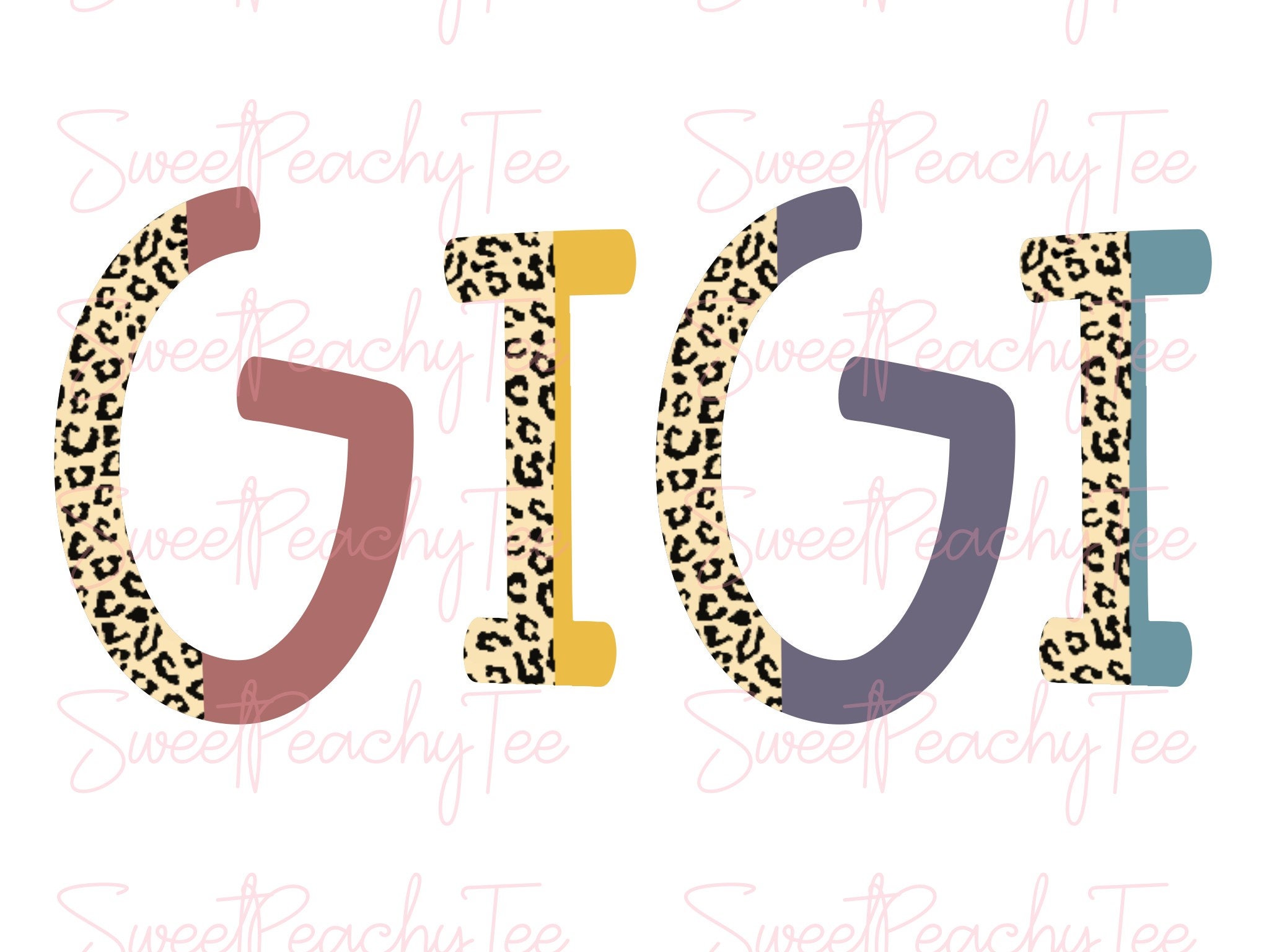 Gigi Leopard Print Sublimation Transfer Ready To Press Etsy