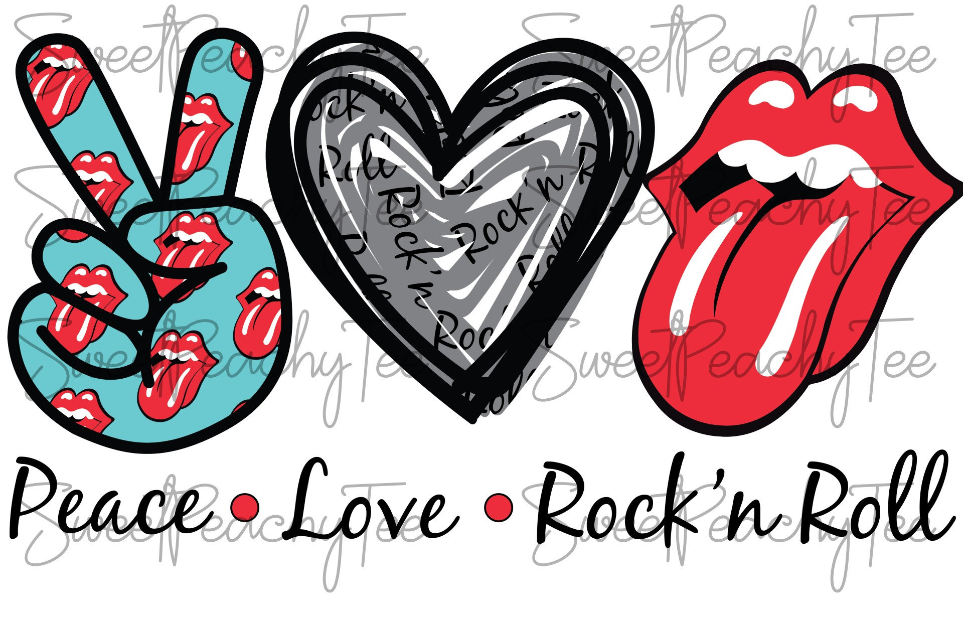 Paz Amor Rock n' Roll / Rock Music / Transferencia de | Etsy