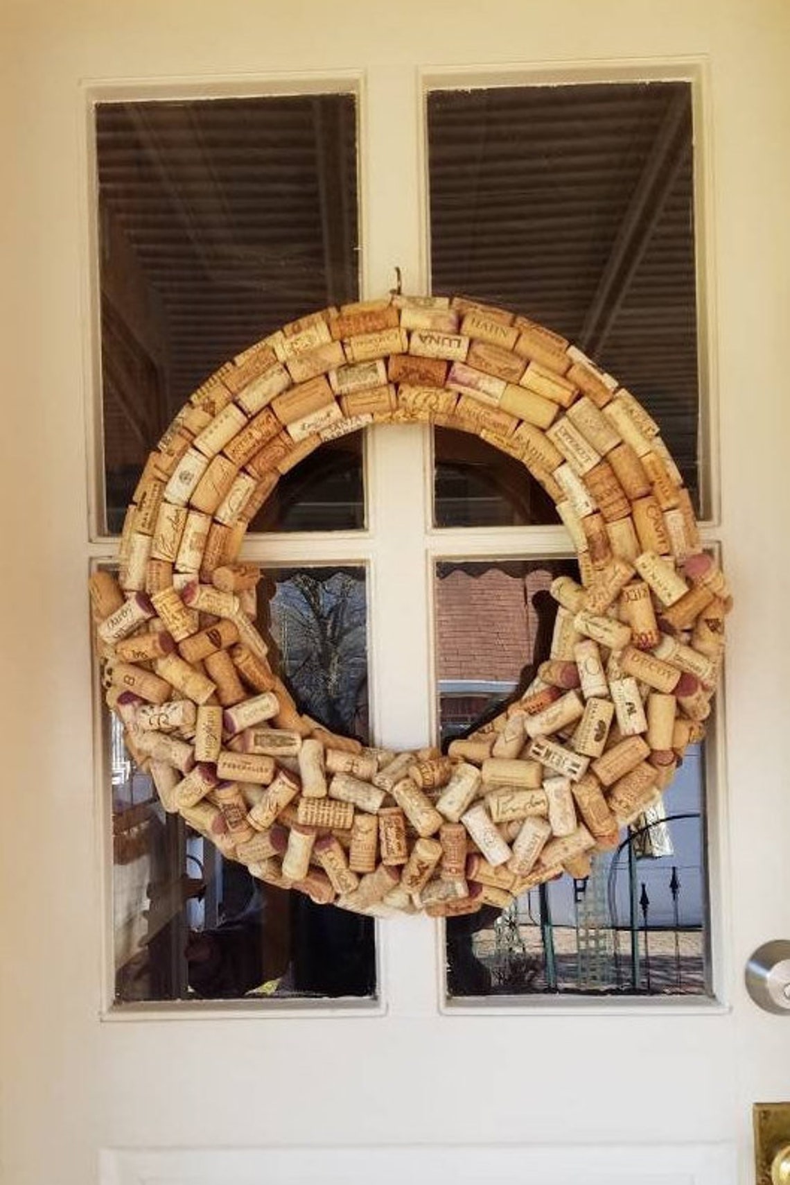 Half Stacked Wine Corks Wreath Large Size - Etsy