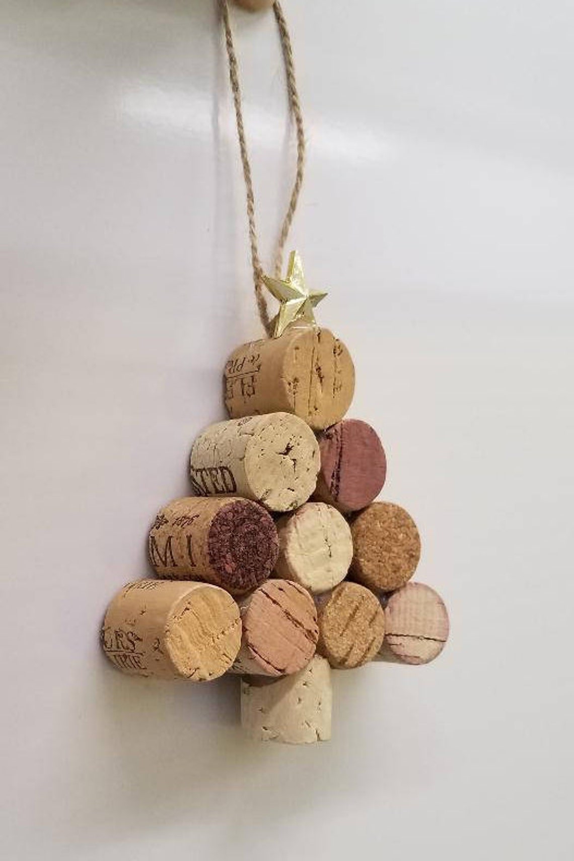 Christmas Tree Wine Cork Ornaments | Etsy