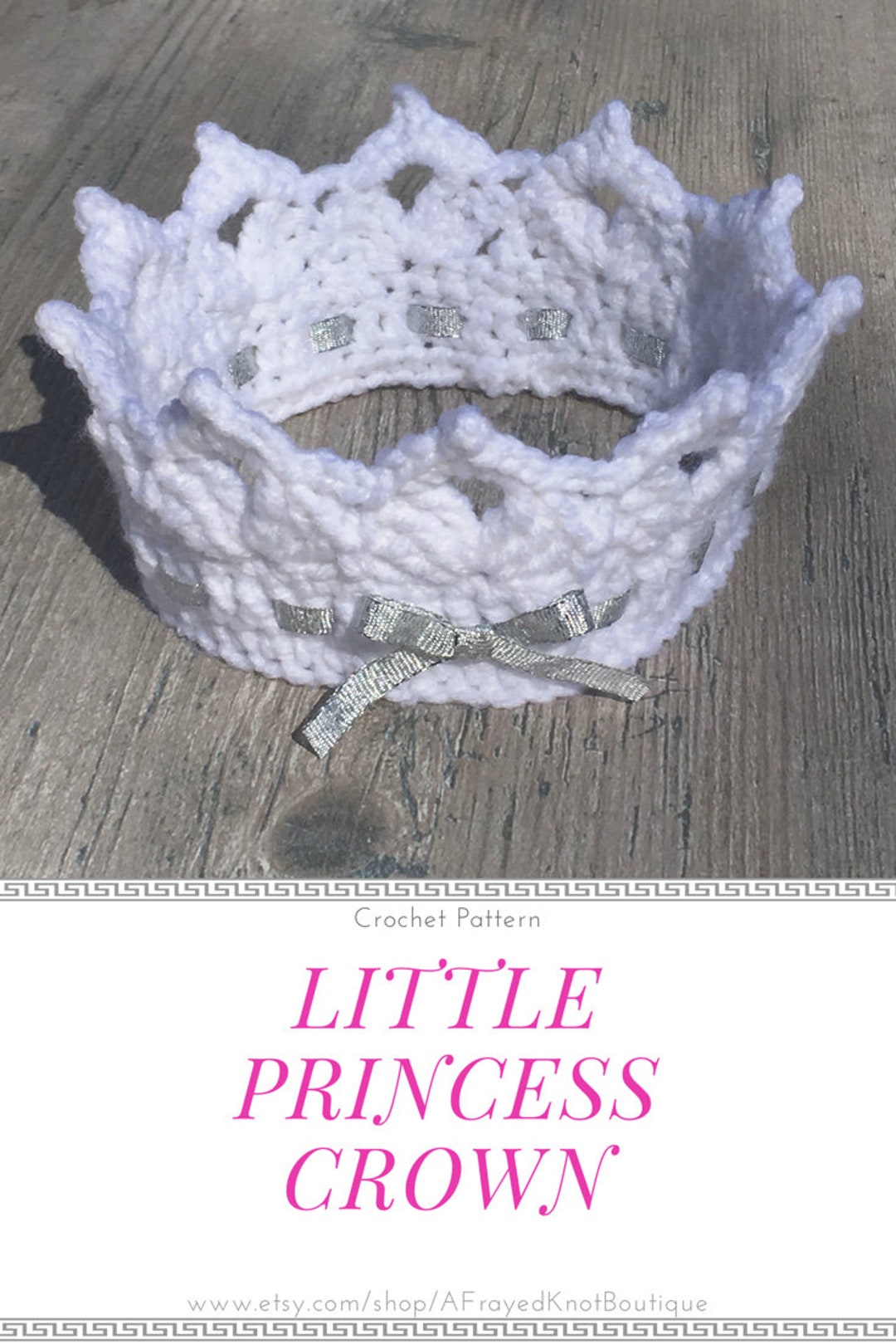 Baby Crown Crochet Pattern/ Crochet Baby Headband/ Princess Crown ...