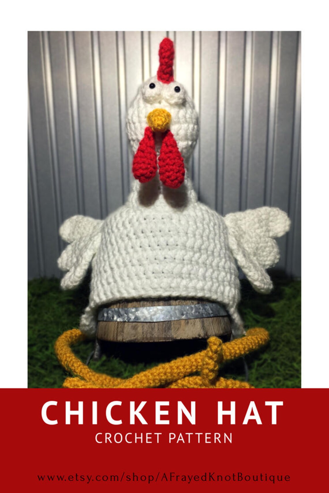 Crochet Pattern Chicken Hat/ Chicken Hat Pattern/ Spring | Etsy