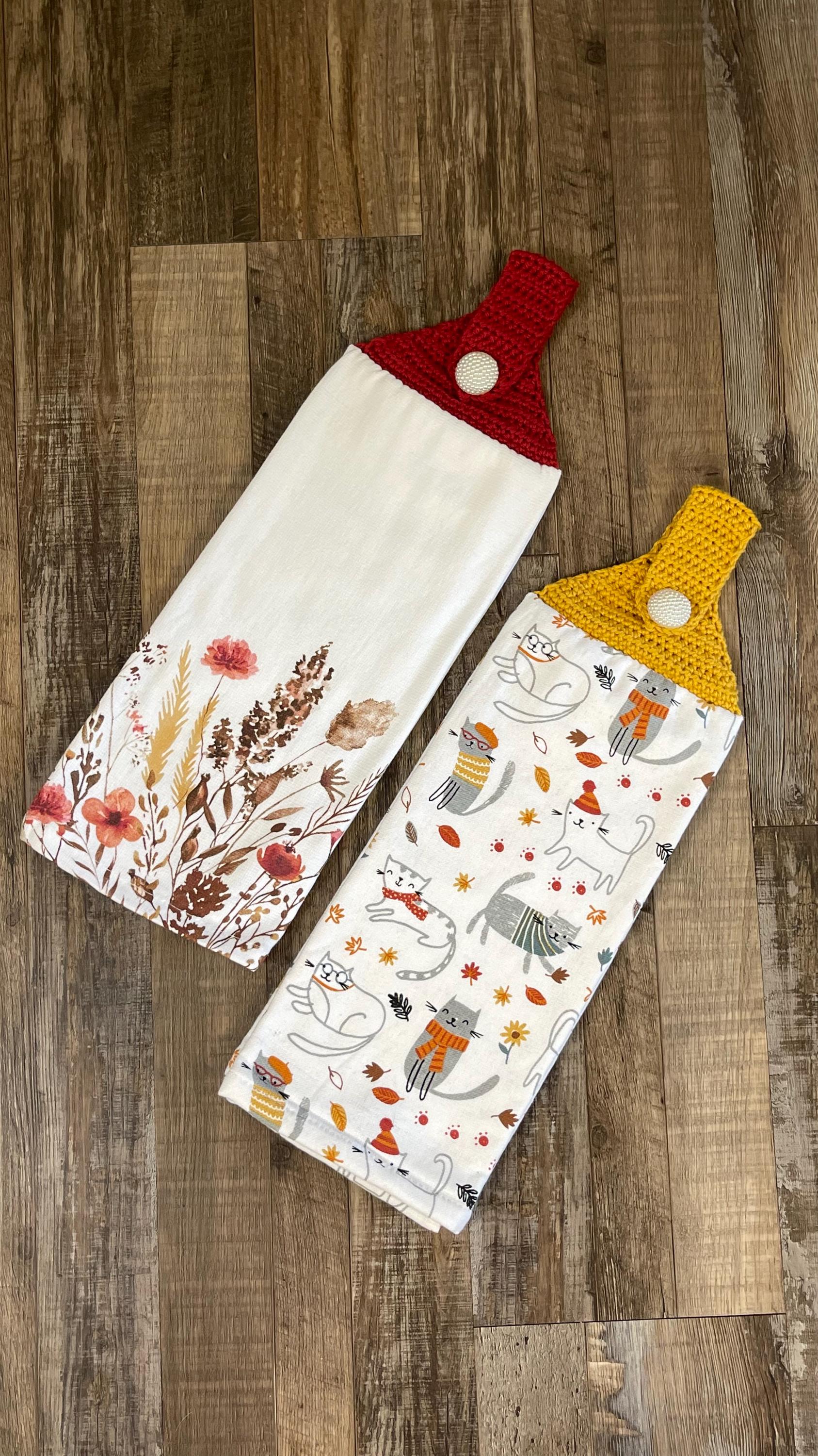 Kitchen Towel Topper Crochet Pattern - Towel Topper - Towel Holder ...