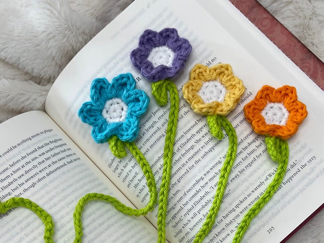 Flower Bookmark Crochet Pattern/ Easy Crochet Pattern/ Crochet Gift ...