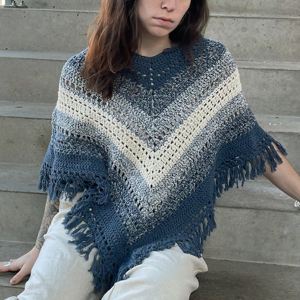 Cream Poncho - Etsy