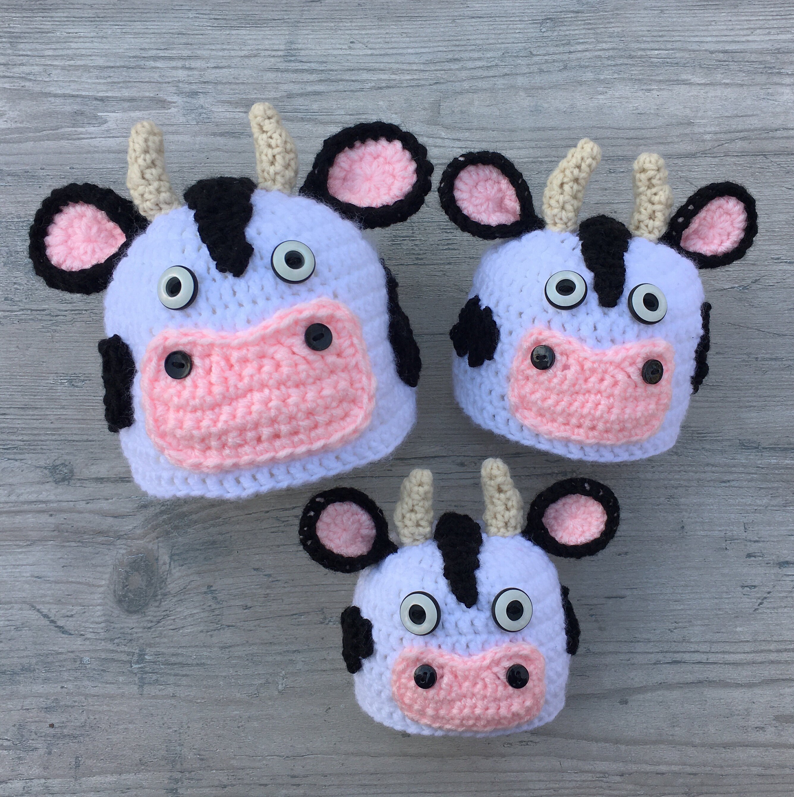 Cow Hat Crochet Pattern, Newborn-12 Months (PDF Pattern) - Etsy