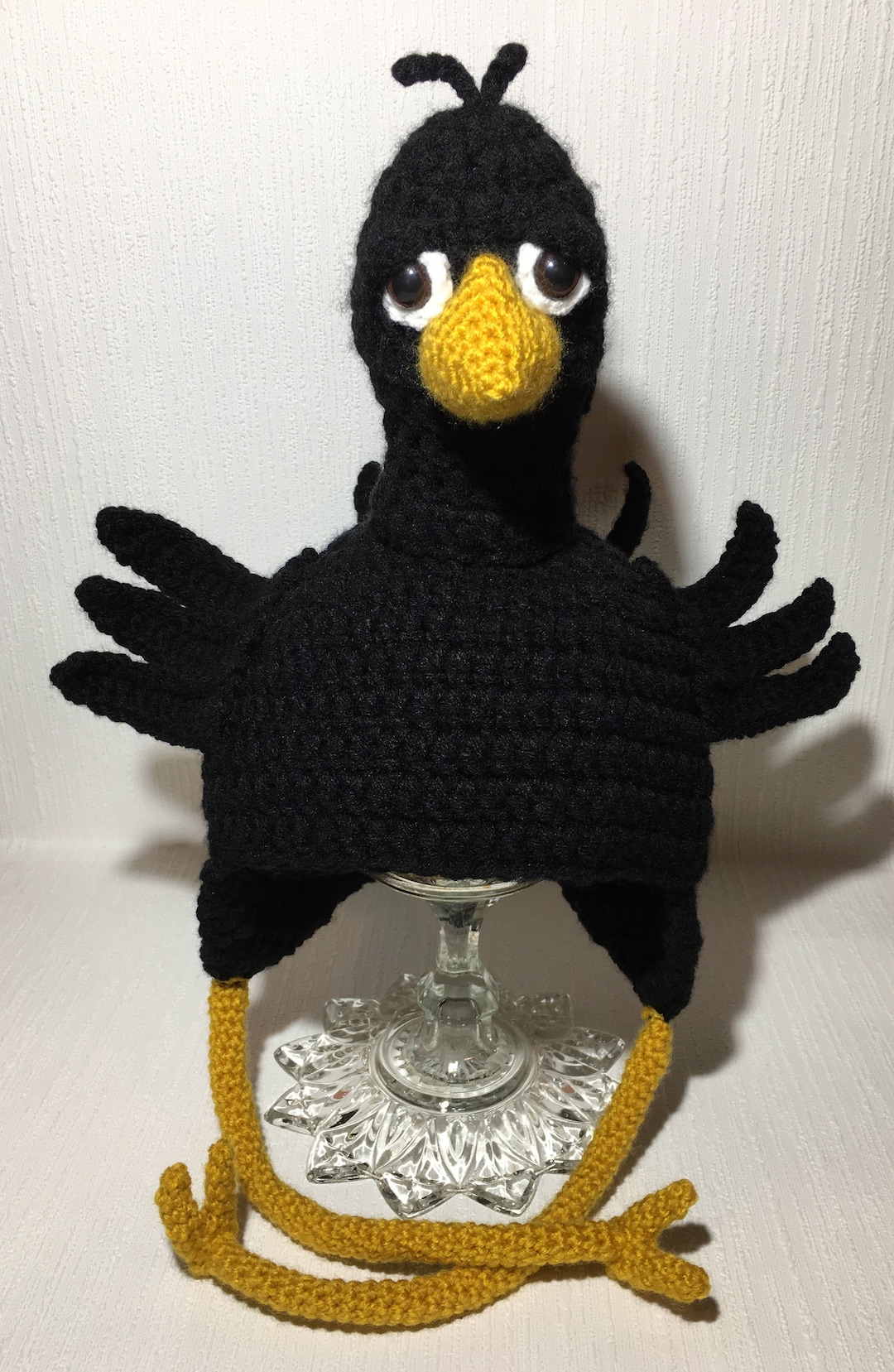 Crochet Pattern Crow Hat/ Pattern Crow Hat/ Crow Hat Crochet Pattern ...