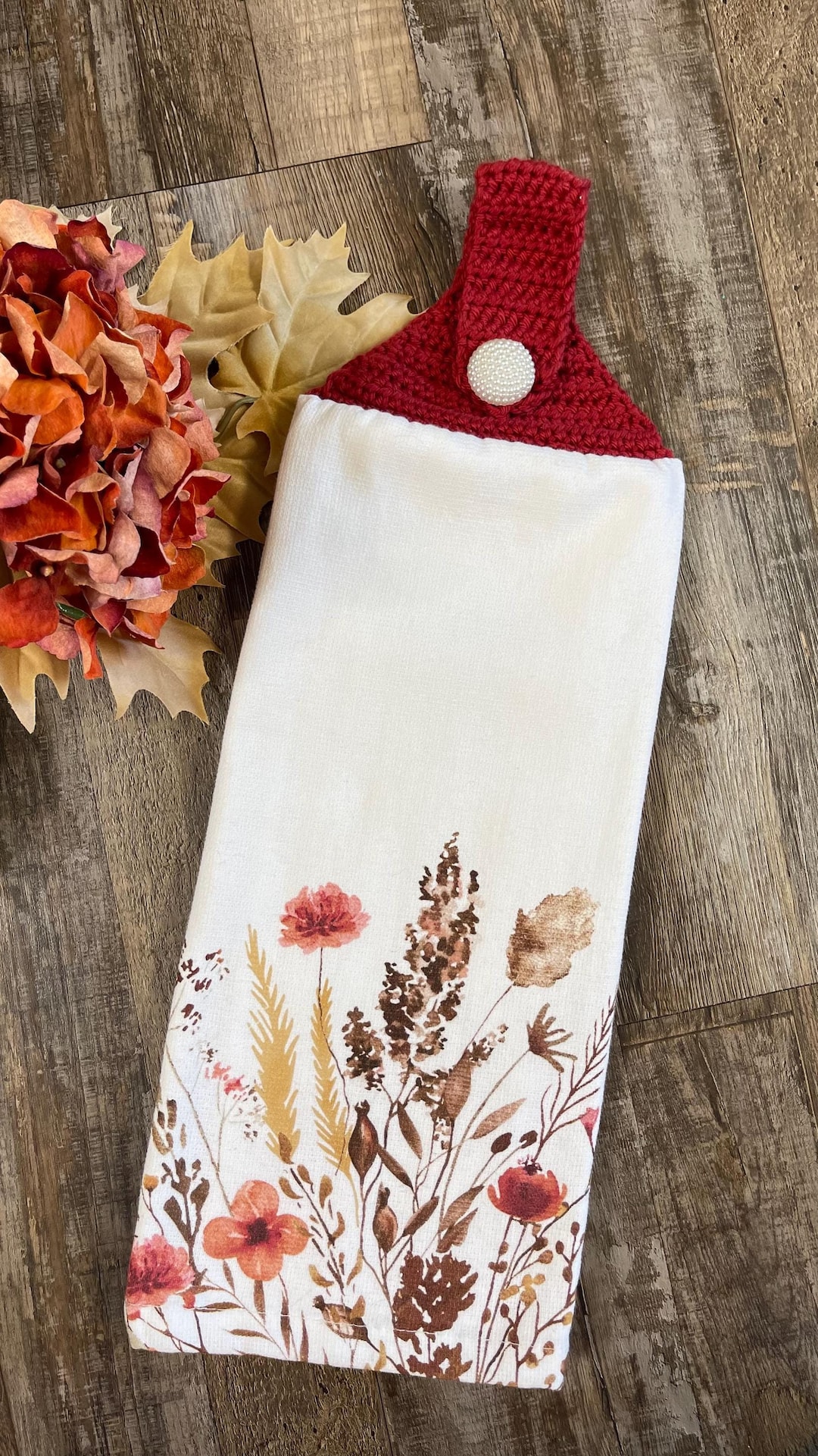 Kitchen Towel Topper Crochet Pattern - Towel Topper - Towel Holder ...