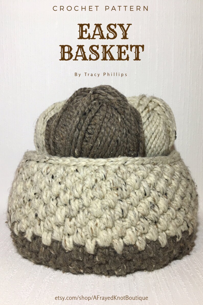 Easy Basket Crochet Pattern/ Crochet Pattern Large Basket/ | Etsy
