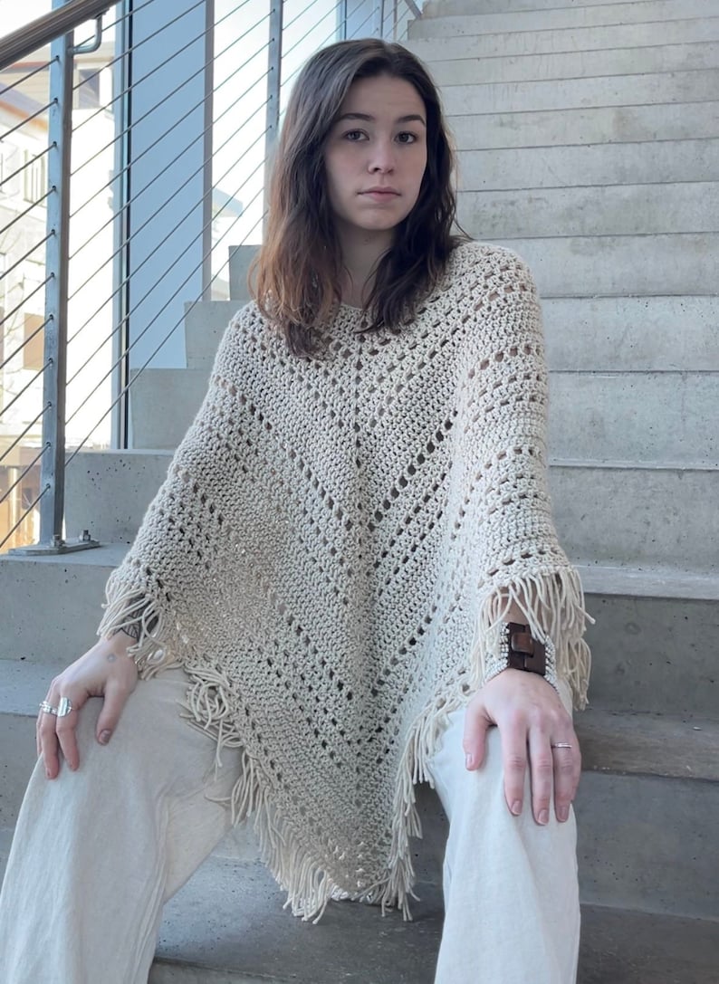 Boho Poncho Crochet PATTERN - Etsy