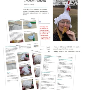 Crochet Pattern Chicken Hat/ Chicken Hat Pattern/ Spring Chicken ...