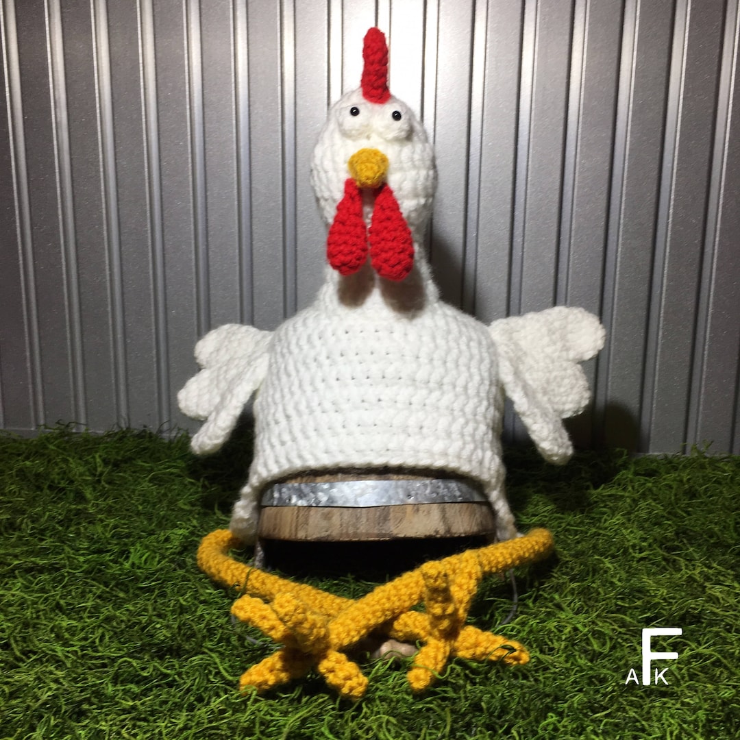 Crochet Pattern Chicken Hat/ Chicken Hat Pattern/ Spring Chicken ...