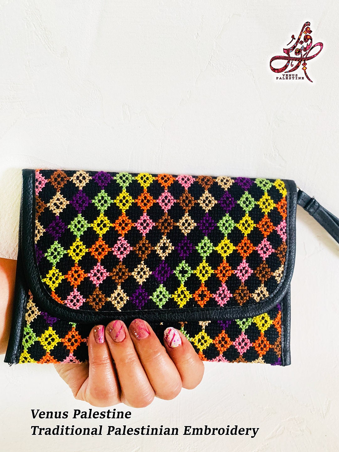 Embroidered Purse Palestinian Embroidery Tatreez Falahi - Etsy