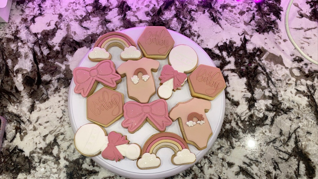 Rainbow Boho Baby Shower Cookies - Etsy