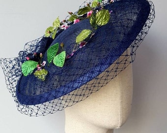 Navy Wedding Hat - Etsy UK